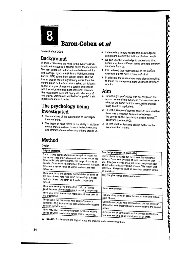 Baron Cohen Et Al | PDF