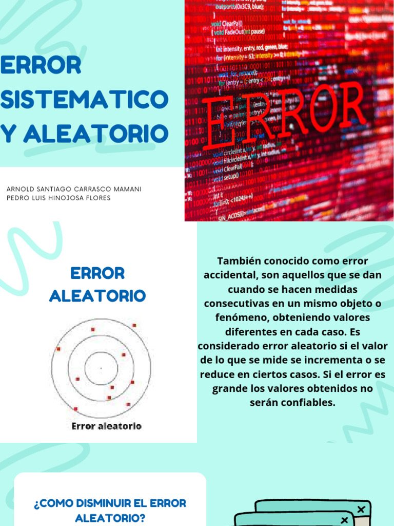 Error Aleatorio y Sistemático - Arnold Carrasco y Pedro Hinojosa | PDF ...