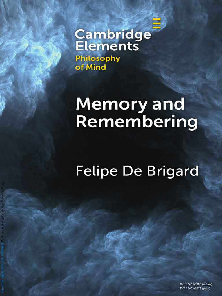 Memory and Remembering | PDF | Phenomenology (Philosophy) | Experience