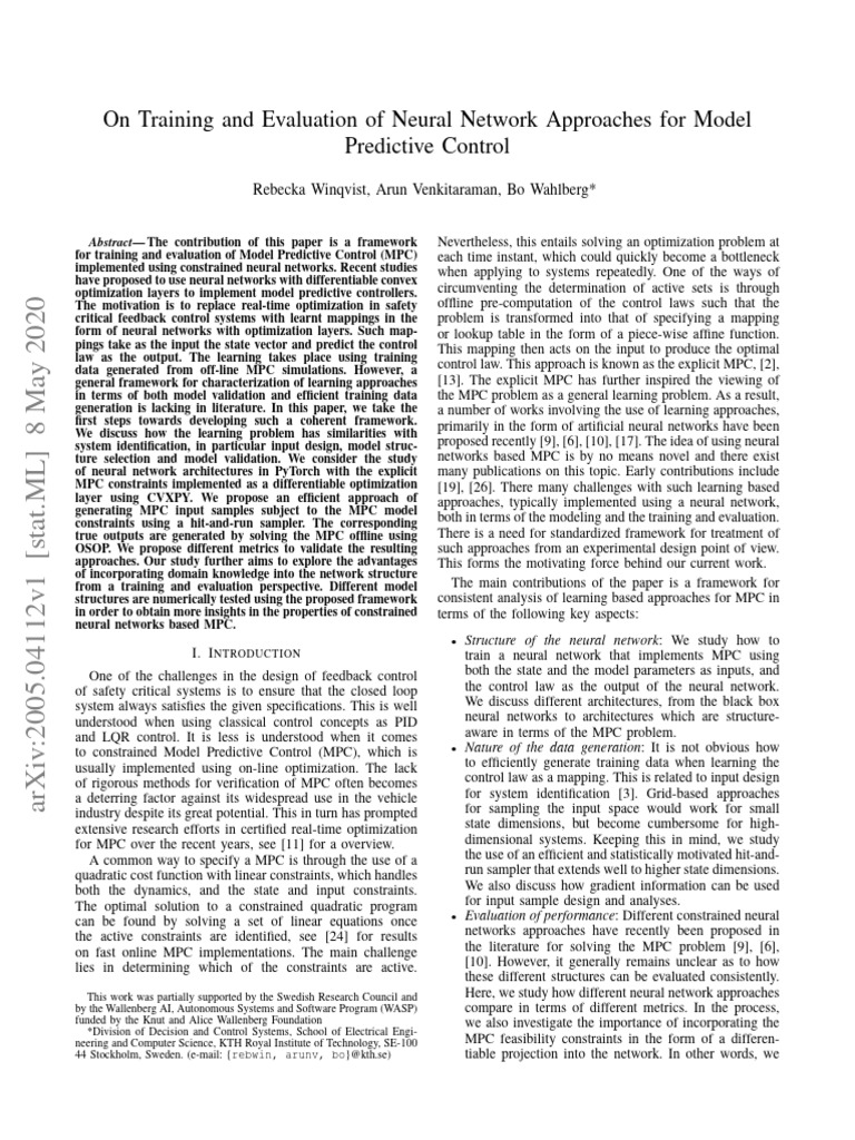 Neural Network MPC | PDF | Artificial Neural Network | Mathematical Optimization