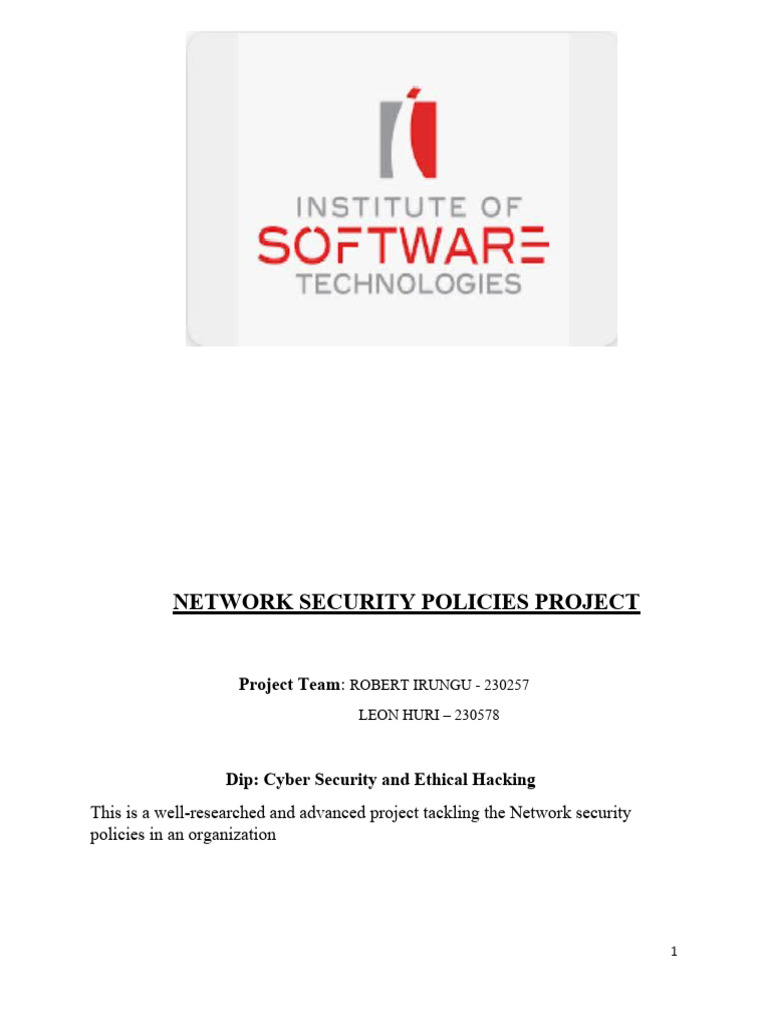 Network Security Policies Project | PDF | Security | Computer Security
