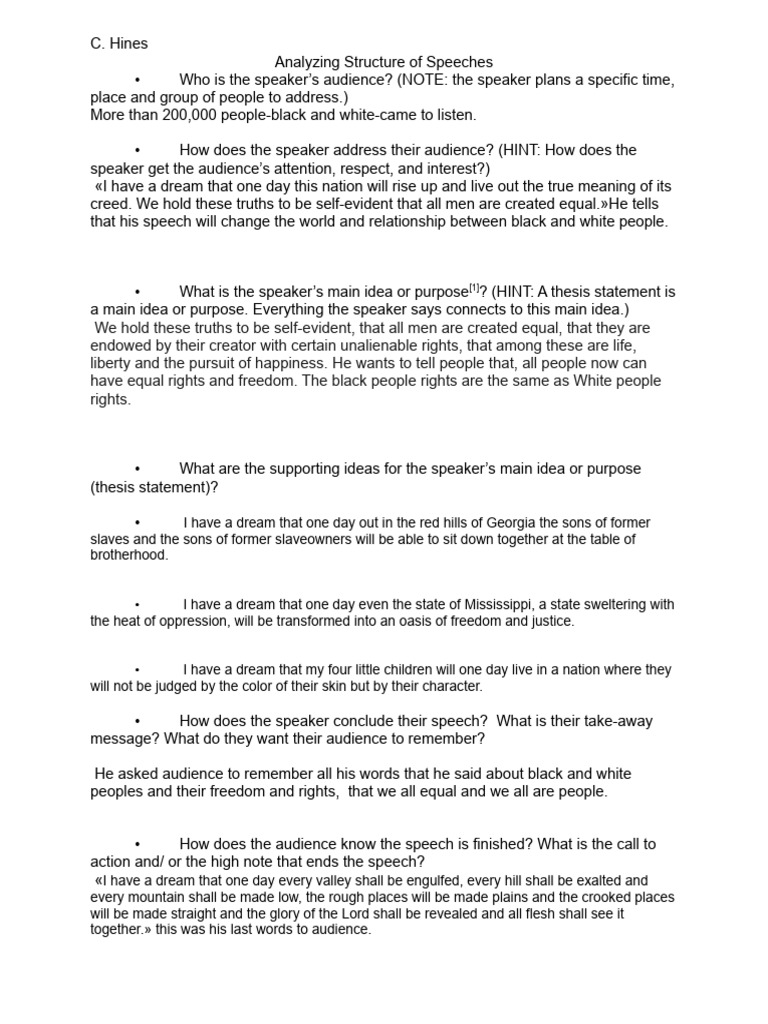 Analyzing Structure of Speeches | PDF