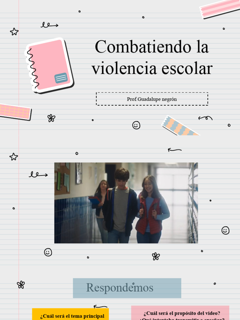 Combatiendo La Violencia Escolar Pdf Violencia Ciencias Del