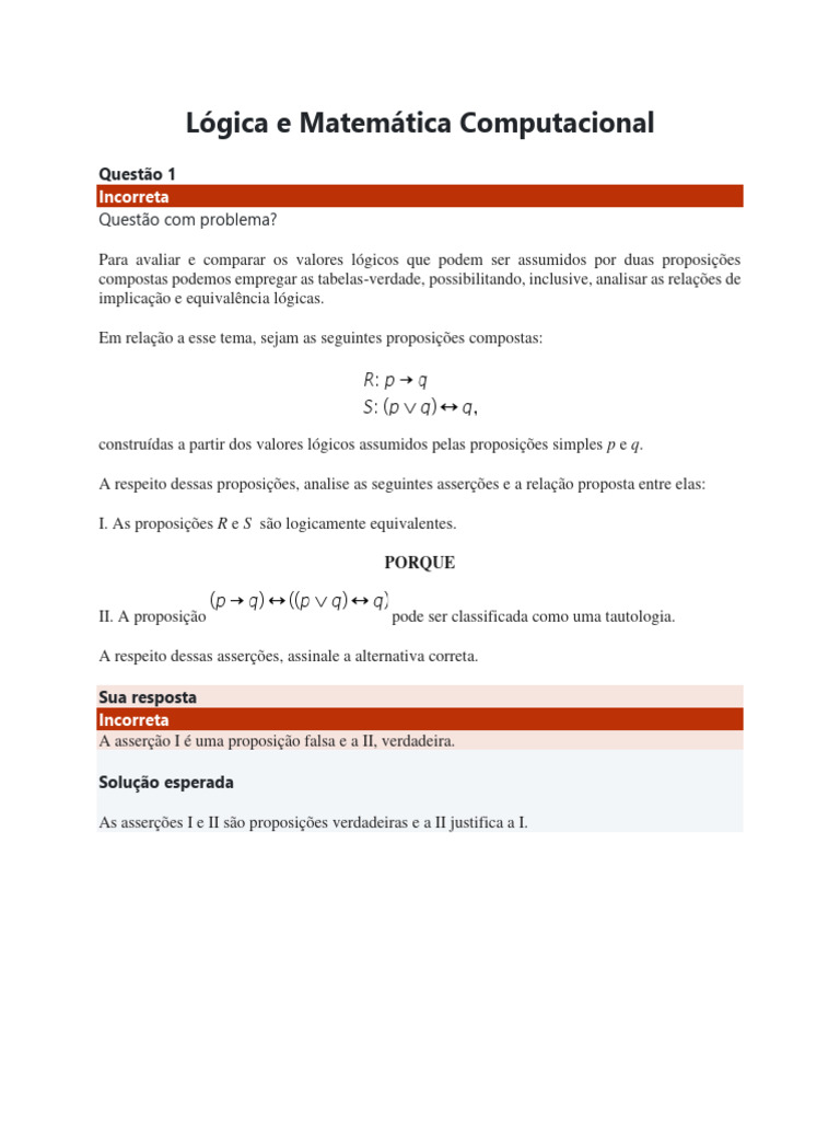 Lógica e Tabelas Verdade em Matemática | PDF | Conjunto (Matemática ...