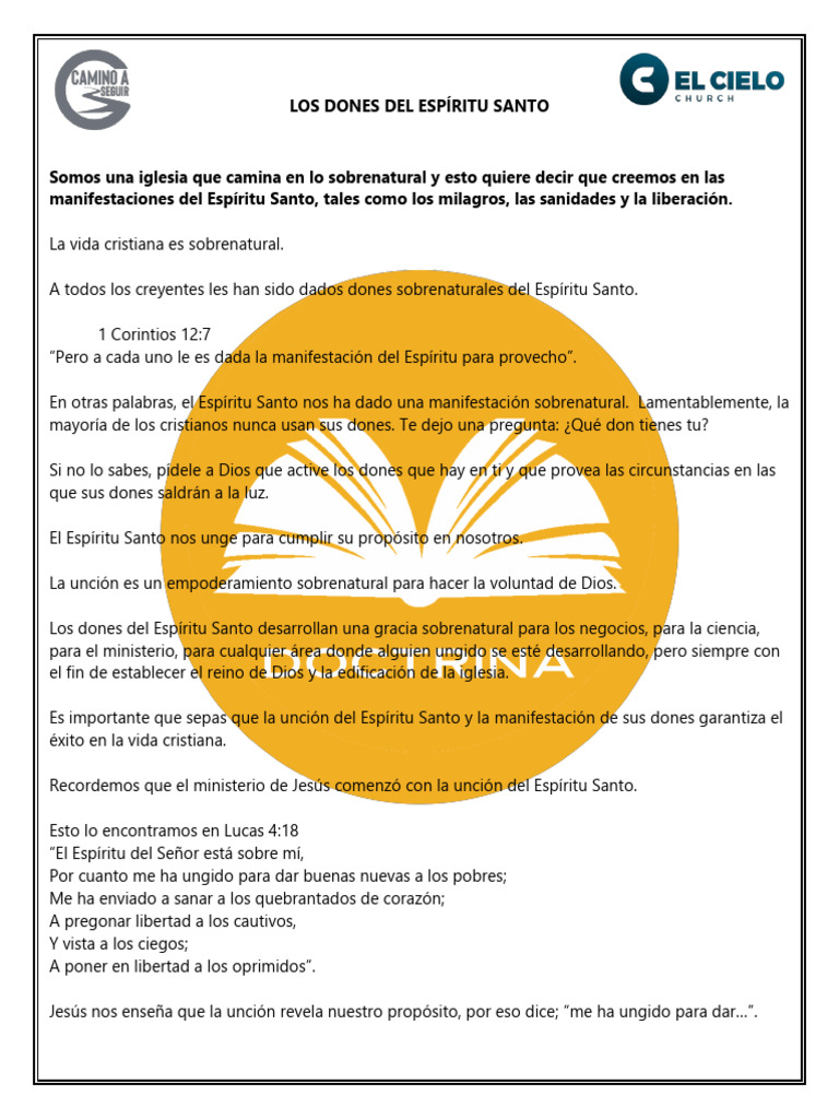2.Los Dones del Espiritu Santo | PDF | Fe | espíritu Santo