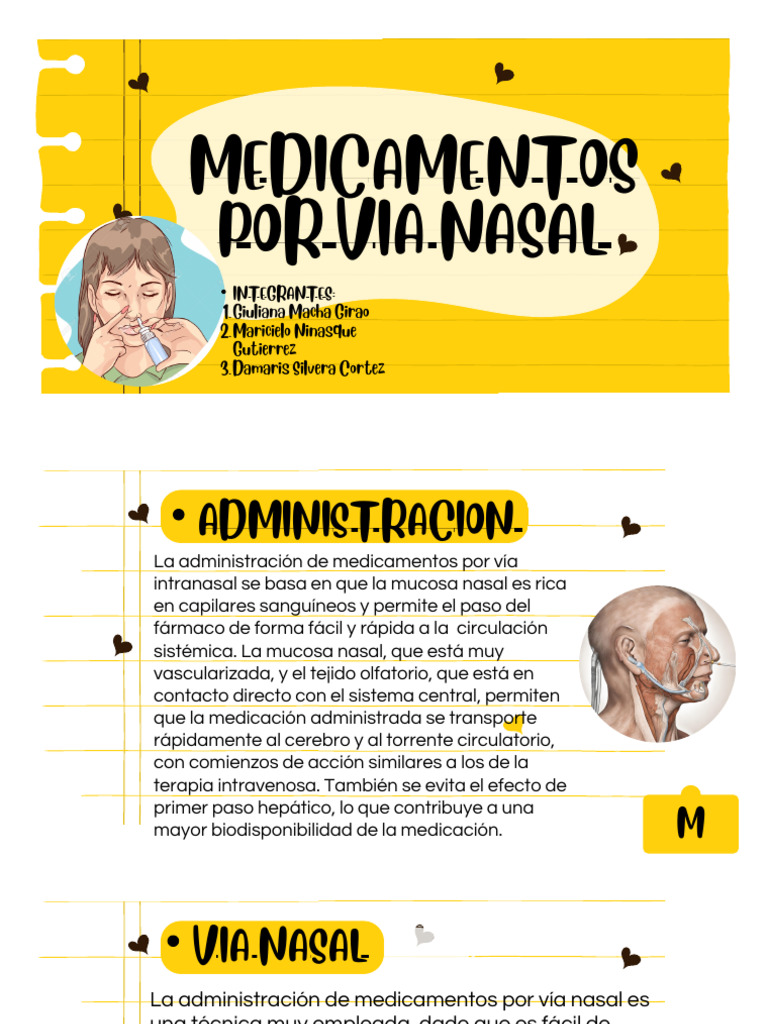 Administración de Medicamentos Nasales | PDF | Medicamentos con receta ...
