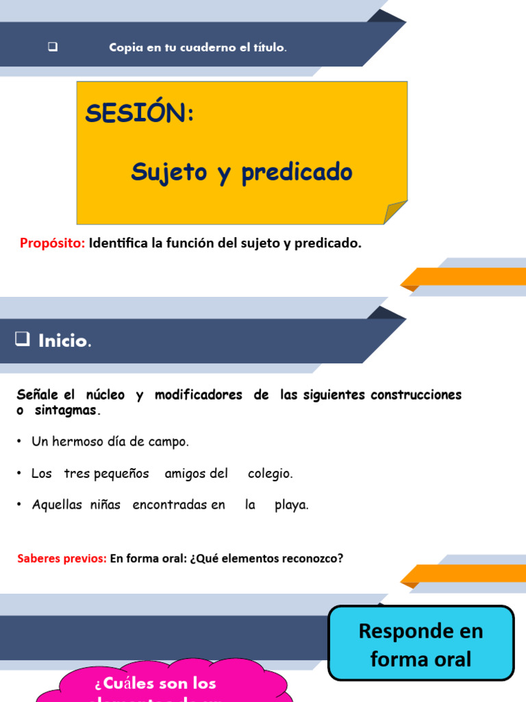 24-05 - Sujeto y Predicado - LENG - 5to Sec | Descargar gratis PDF | Asunto (gramática ...