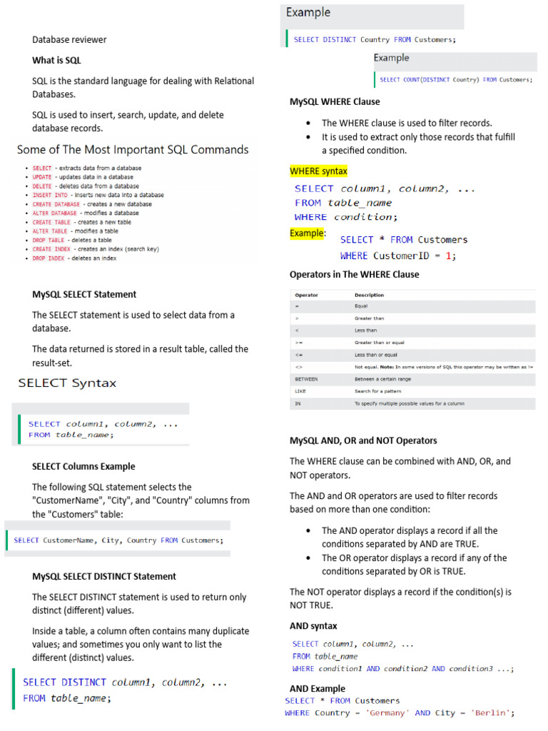 Database Reviewer Mwa | Download Free PDF | Computer Programming | Databases