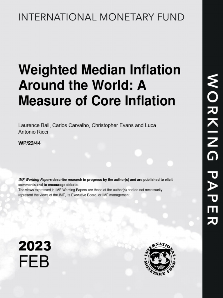 IMF Inflation Study | PDF | Inflation | Core Inflation