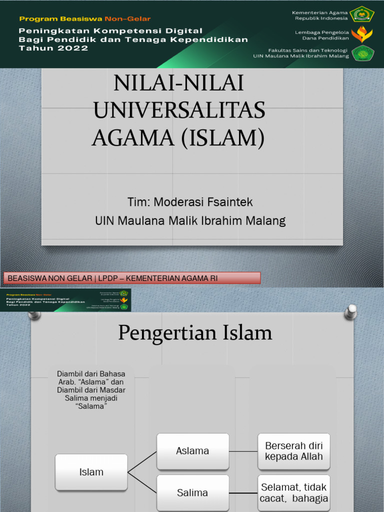 Universalitas Nilai Agama Islam | PDF