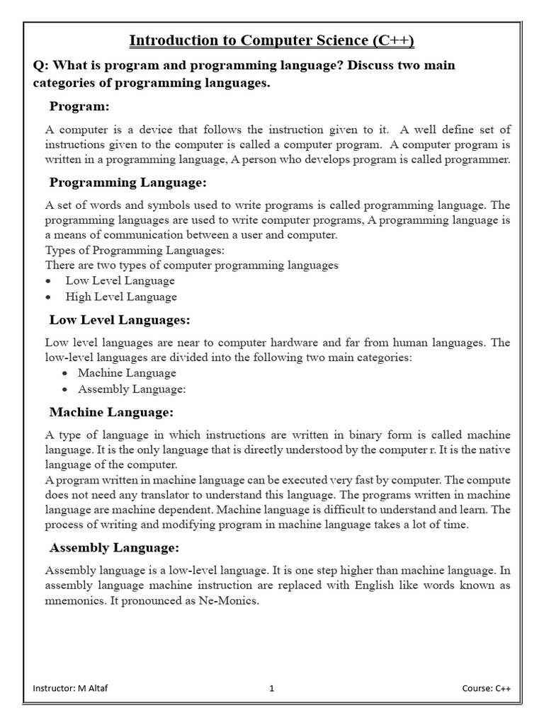 C++ Lecture 2 | PDF | Programming Language | Computer Program