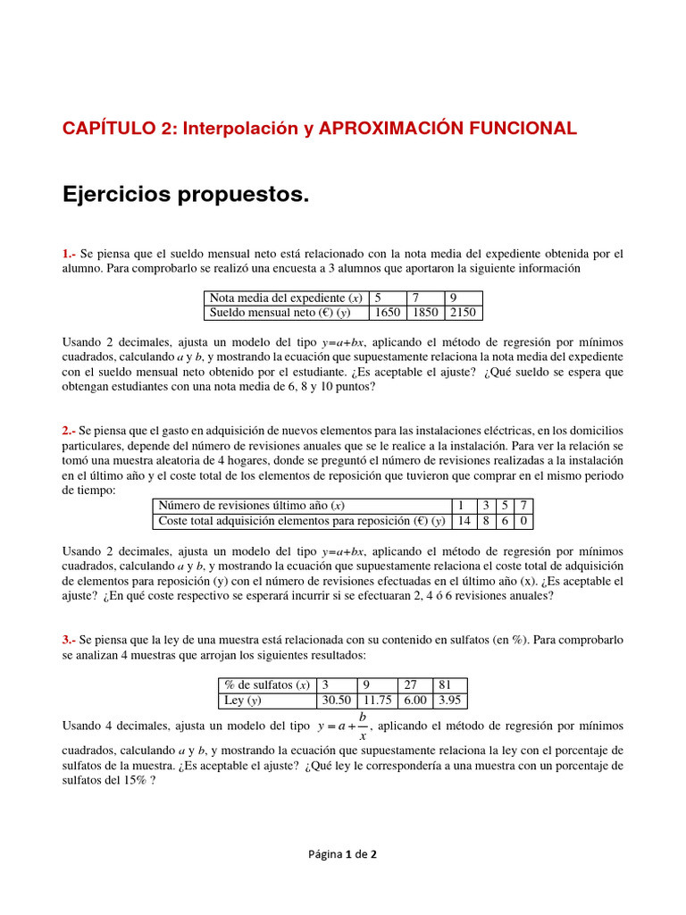 Ejercicios Propuestos | PDF