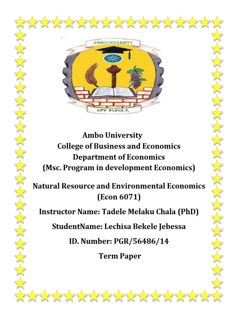 Natural Resource Assignment Final | PDF | Deforestation | Agriculture