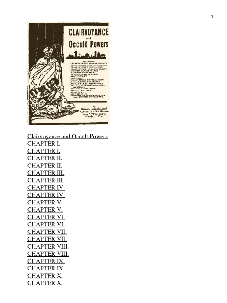 Clairvoyance and Occult Powers | PDF | Telepathy | Mind