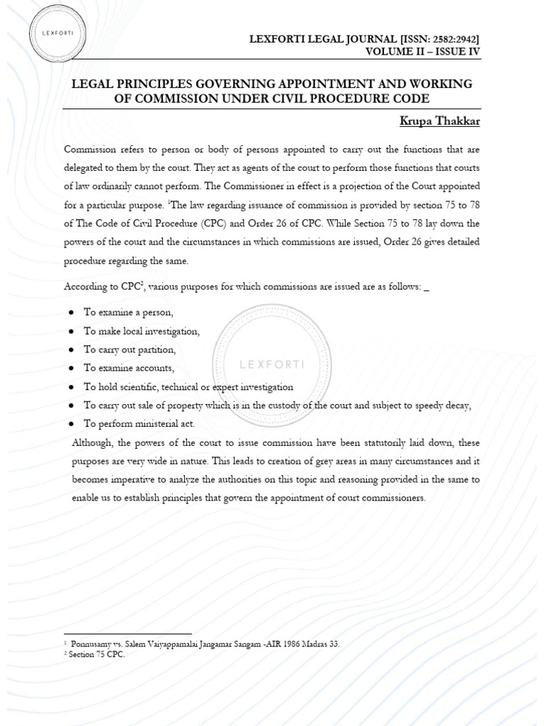 Court Commissioners under CPC: Key Principles | PDF | Lawsuit | Evidence
