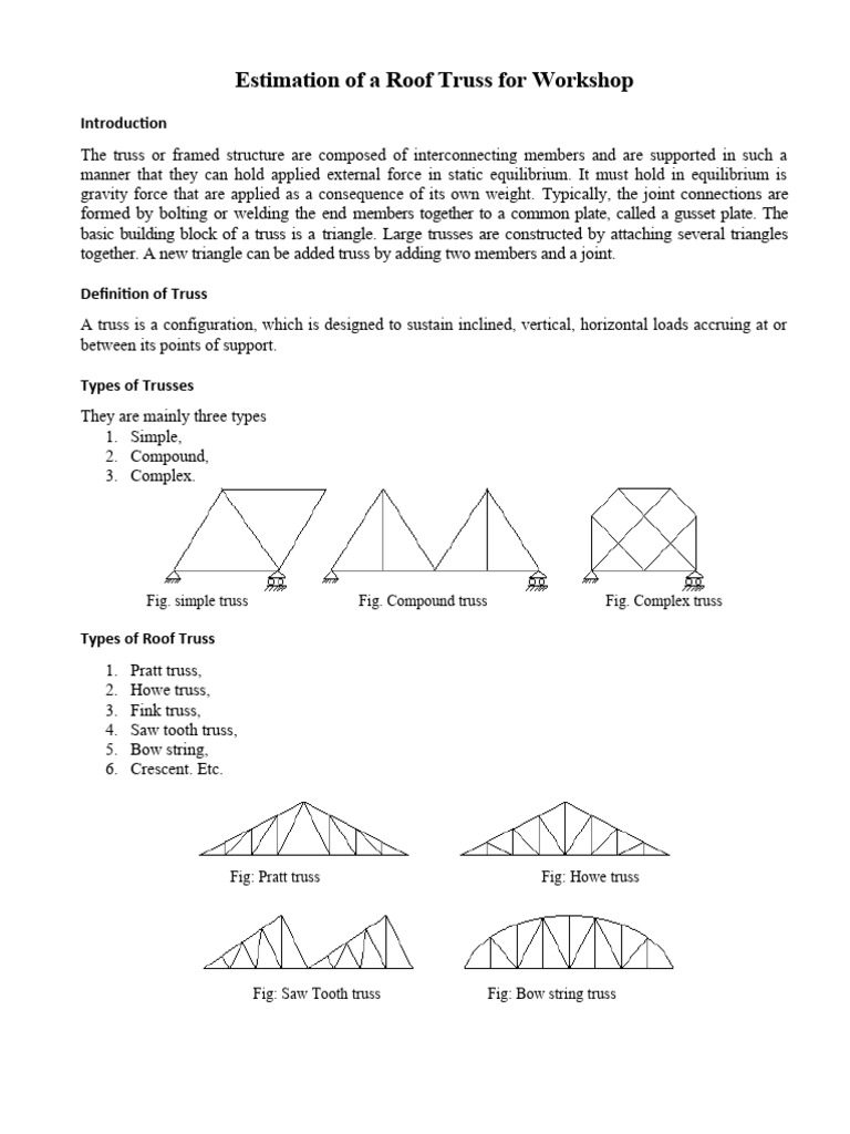 Roof Truss Estimation | PDF | Truss | Structural Engineering