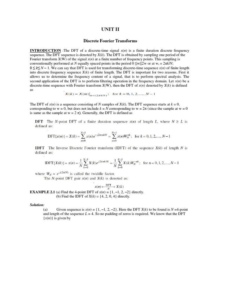 DSP Module 3 | PDF | Discrete Fourier Transform | Fast Fourier Transform