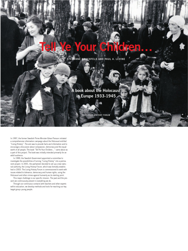 Tell Ye Your Children by Stéphane Bruchfeld and Paul A. Levine | PDF ...