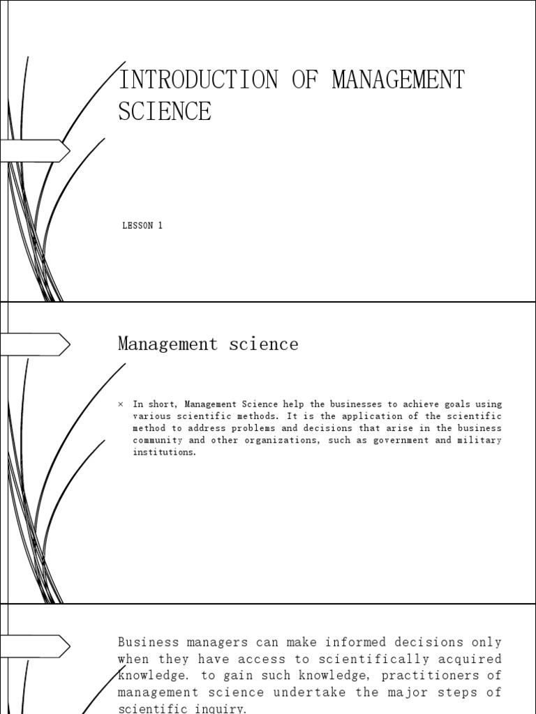 Management Science Lesson Autosaved | PDF | Decision Making ...
