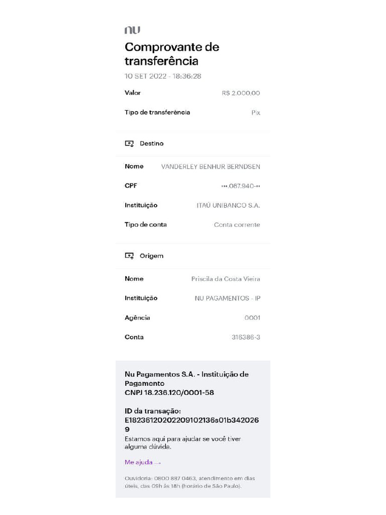 Comprovante Pix | PDF