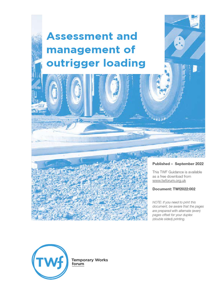 TWF 2022.02 - Assessment & Management of Outrigger Loading (Sep 2022 ...