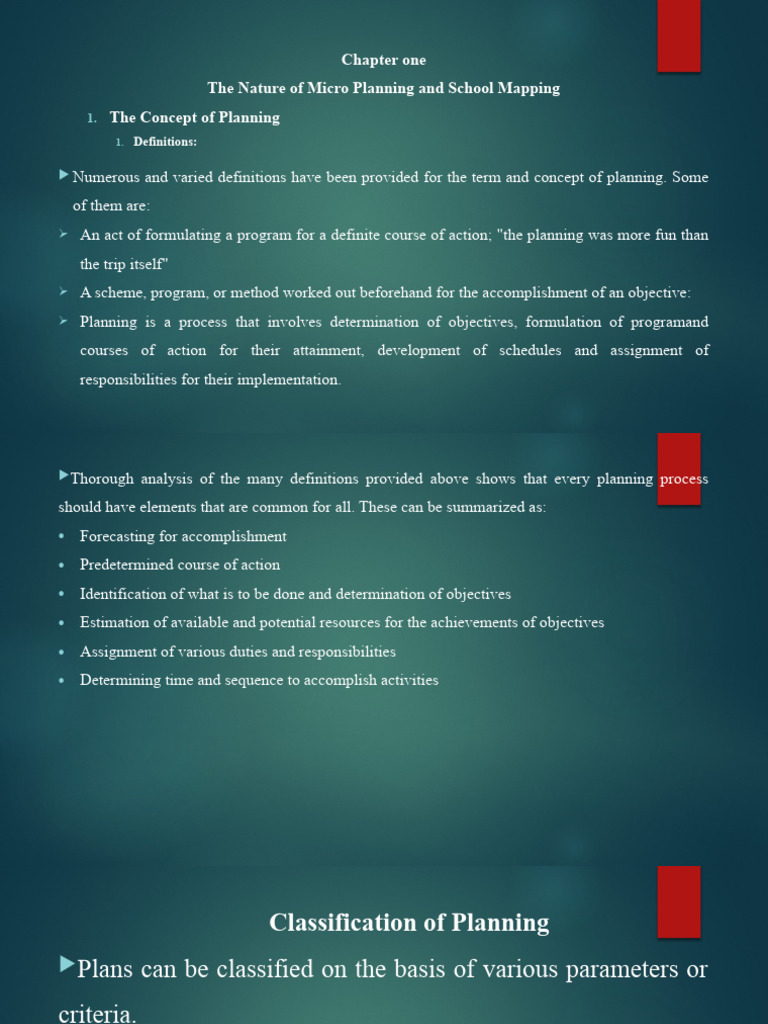 Micro Planning and School Mapping Overview | PDF | Strategic Planning ...