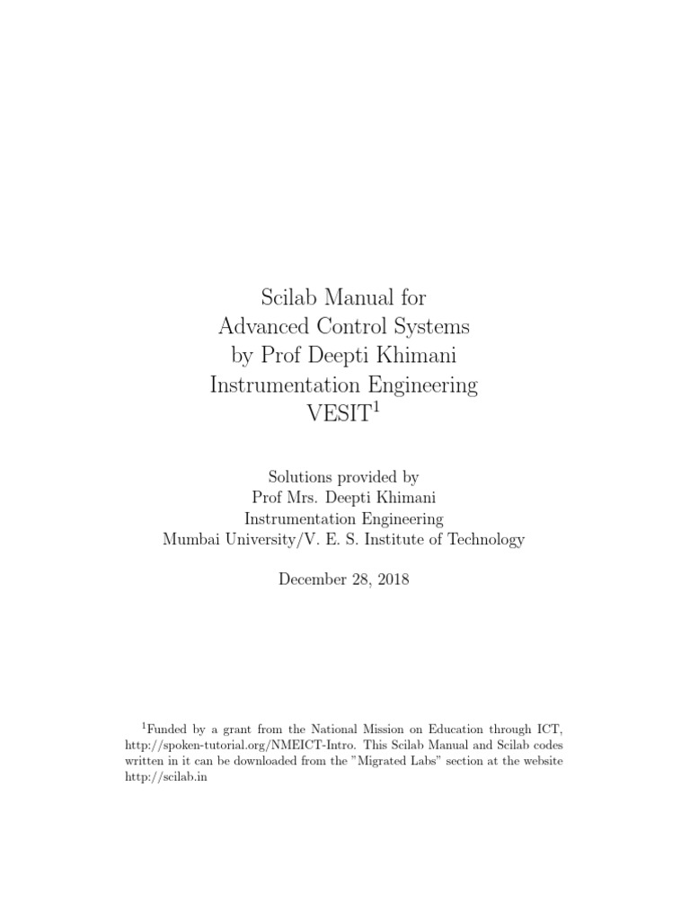 Advanced Control System notes | PDF | Control Theory | Control Engineering