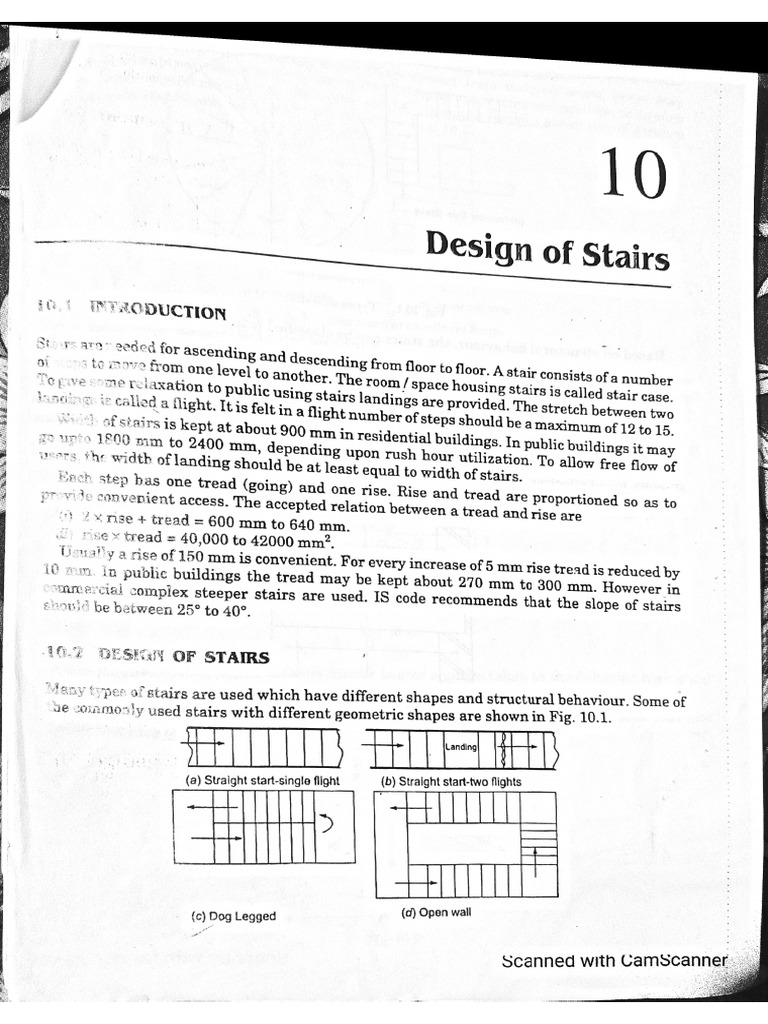 UNIT 5 Rccs Notes II Part Staircase | PDF