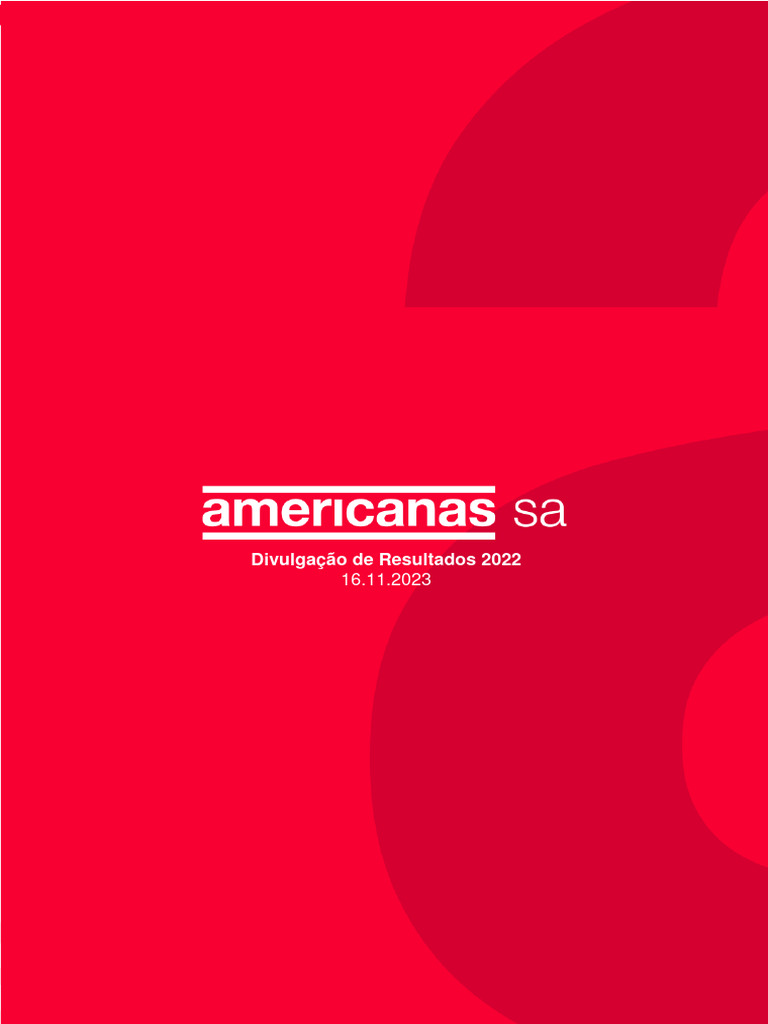 Resultados 2022 - Americanas | PDF | Contabilidade | Fluxo de caixa