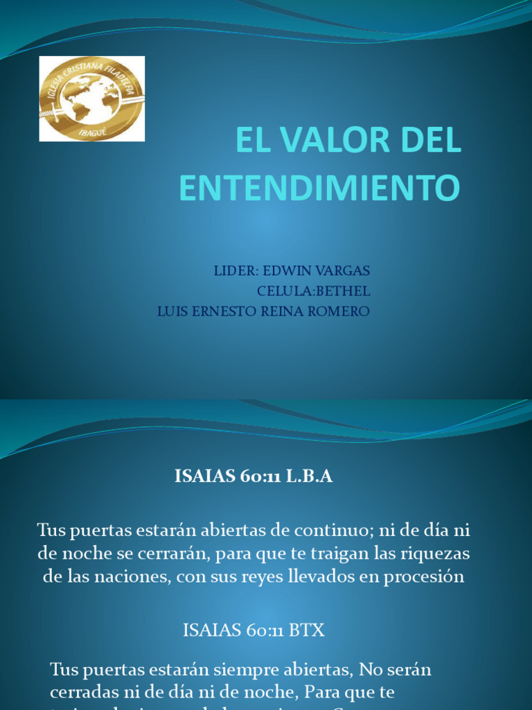 El Valor Del Entendimiento | PDF | Creencia religiosa y doctrina