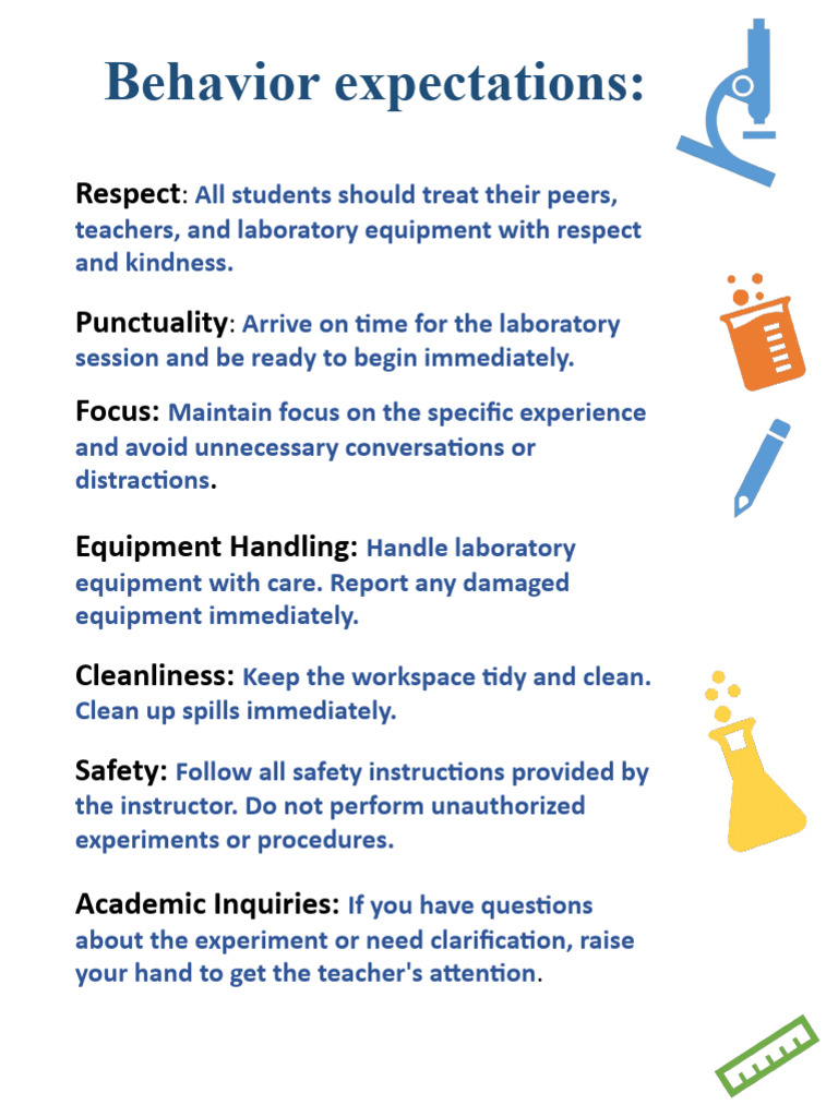 Behavior Expectations | PDF