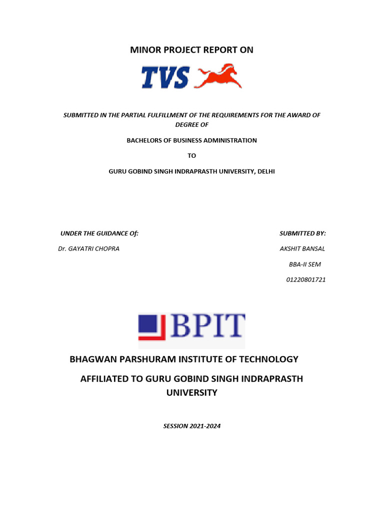 MINOR PROJECT REPORT COMPLETE | PDF | Skewness | Corporate Social Responsibility