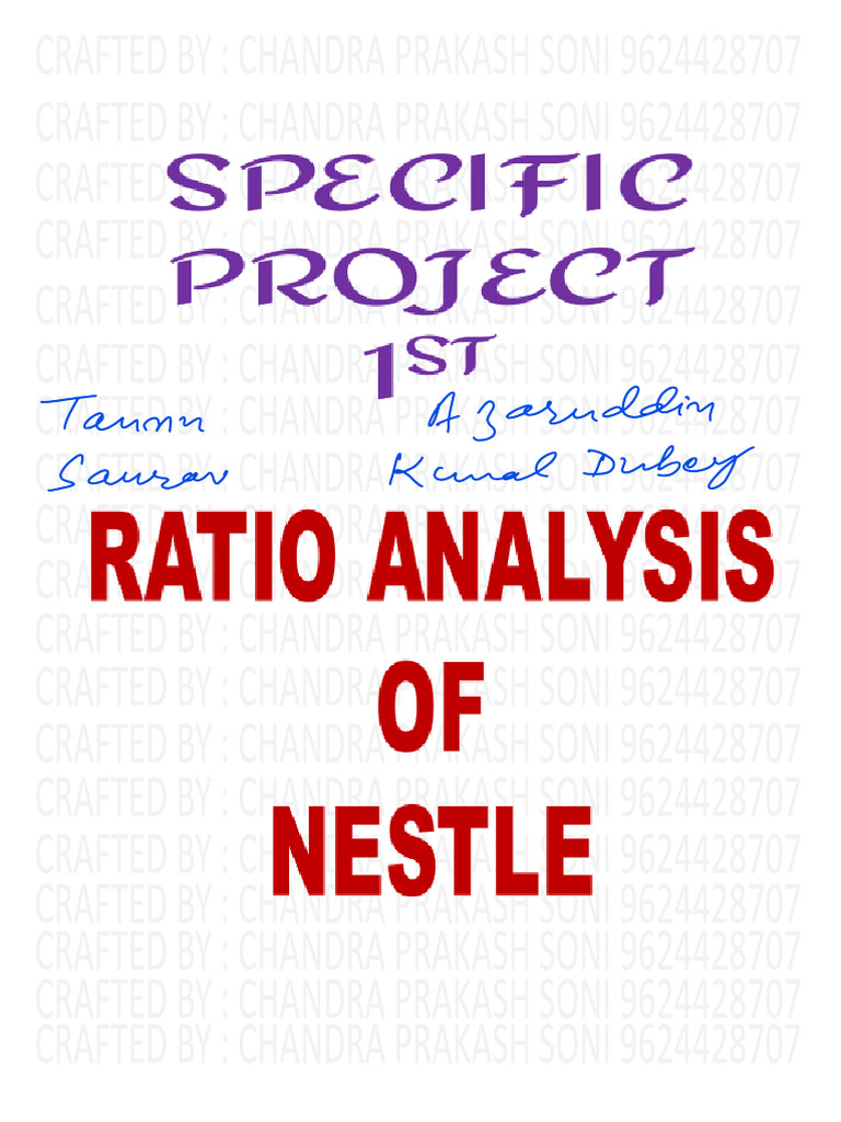 SPECIFIC PROJECT 1 AND 2 ON NESTLE | PDF