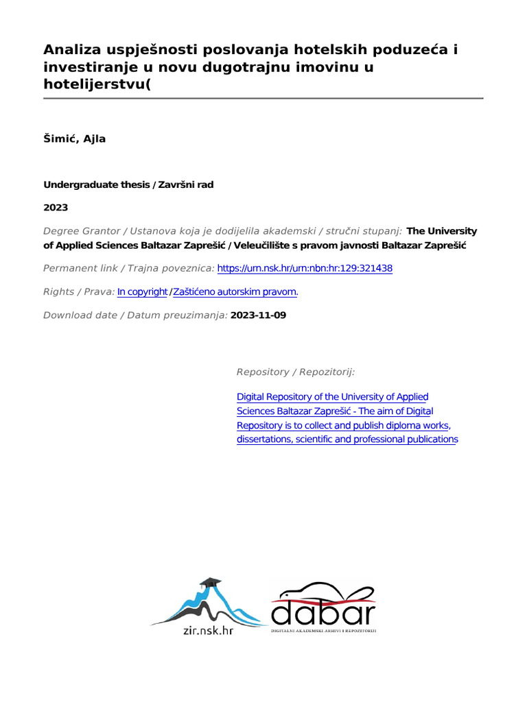 Ajla Simic - Strucni Zavrsni Rad | PDF