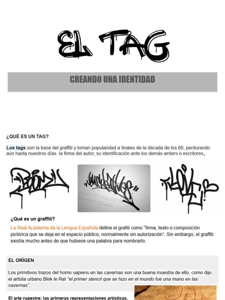 01 - El Tag | PDF | Pintada