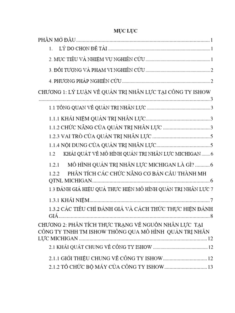 (123doc) Quan Tri Nhan Luc Cua Cong Ty Dua Tren Mo Hinh Michigan | PDF