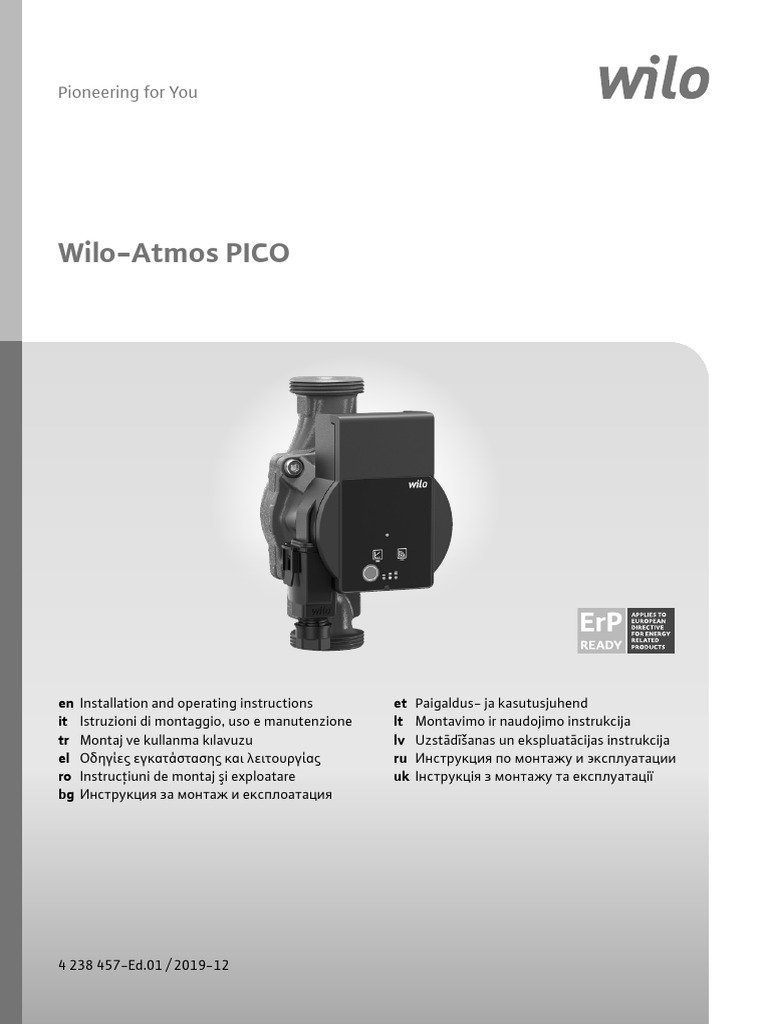 Wilo 251571 | PDF | Pump | Electric Motor