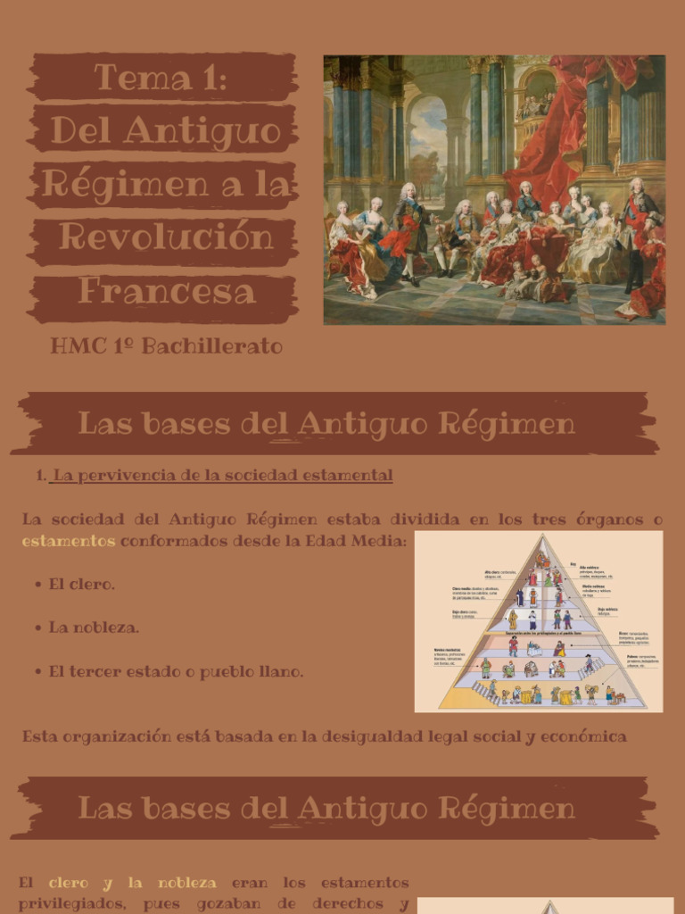 Tema 1 Del Antiguo Régimen A La Revolución Francesa | PDF | Era de ...