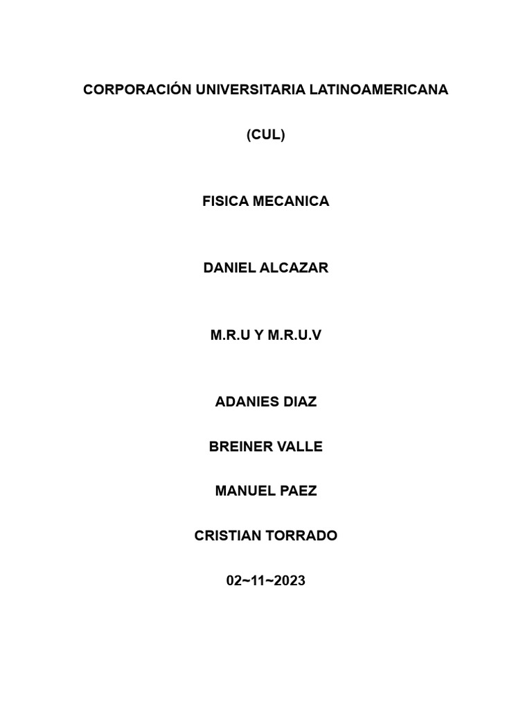 Mruv 2 | PDF | Aceleración | Cantidades fisicas