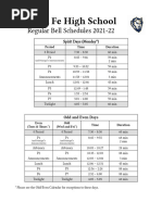 Fernandina Beach High School Bell Schedule | PDF