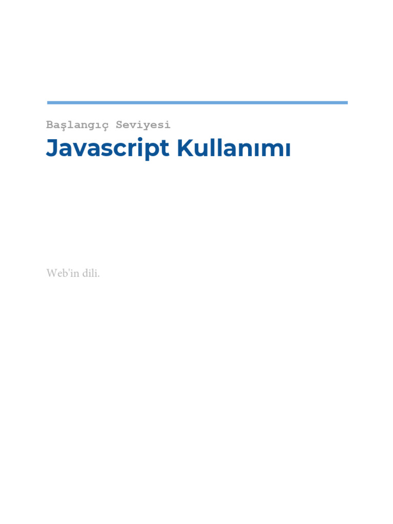Javascripts Türkçe Kullanımı | PDF
