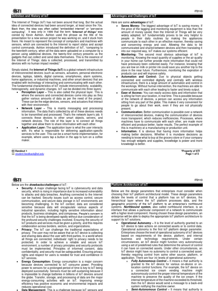 Handoutemeegr | PDF | Internet Of Things | Computer Security