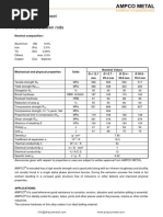 Ampco 18: Technical Data Sheet | PDF | Strength Of Materials | Alloy