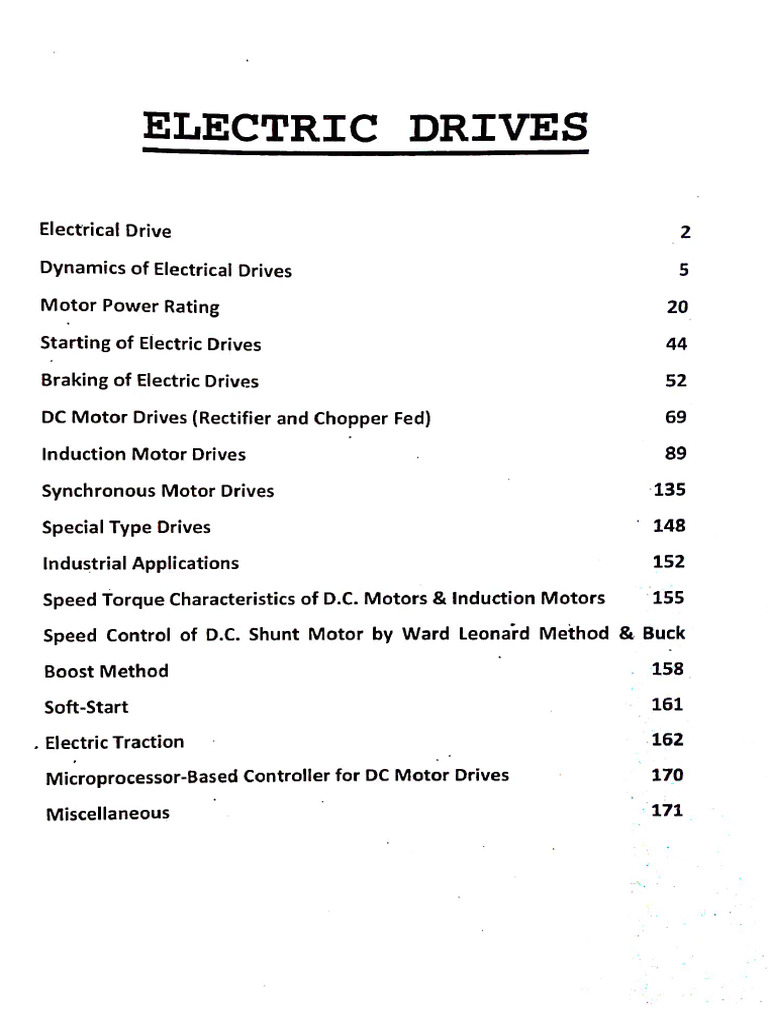 Part-1 Electric Drives | PDF | Electric Motor | Magnetic Devices