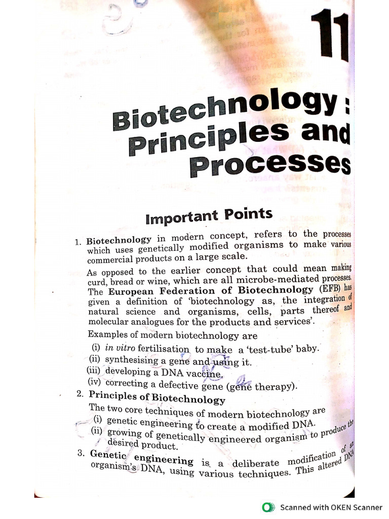 CH 11 Biotechnology Principles | PDF CH 11 Biotechnology Principles | PDF