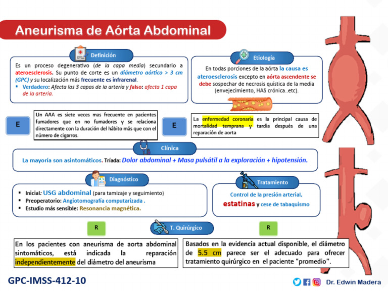 Aneurisma de Aórta Abdominal: Diagnóstico y Tratamiento | PDF