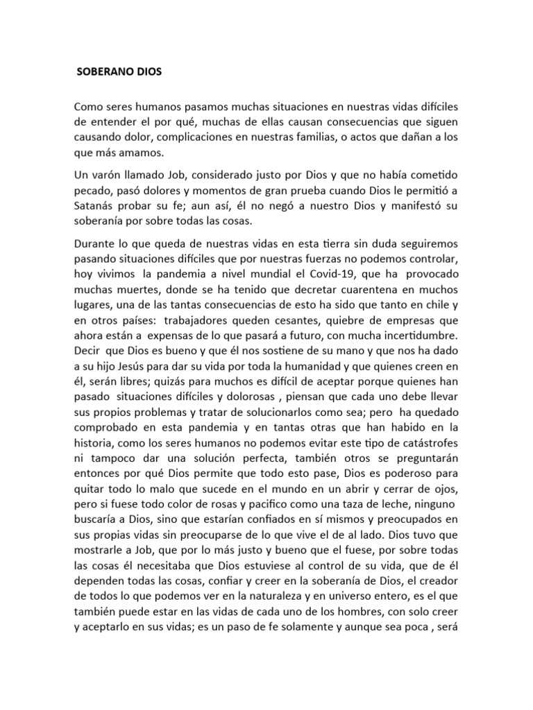 Soberano Dios | PDF | Dios | Pecado