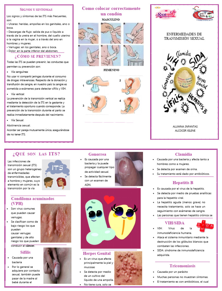 Enfermedades de Transmision Sexual Triptico | PDF | Infección transmitida sexualmente | Medicina