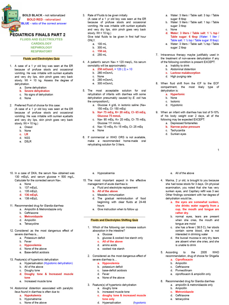 Pedia Adventure Shiftings Part 1 | PDF | Chronic Kidney Disease | Heart