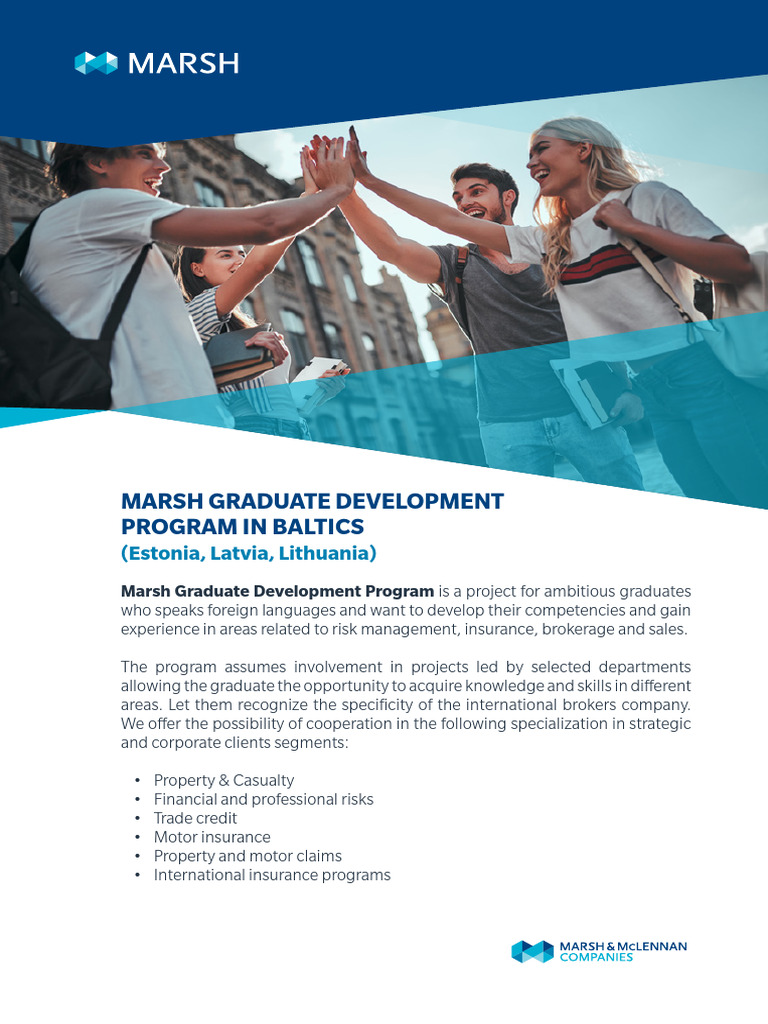 Marsh Graduate Development Program 2020 Baltics | PDF | Baltic States ...